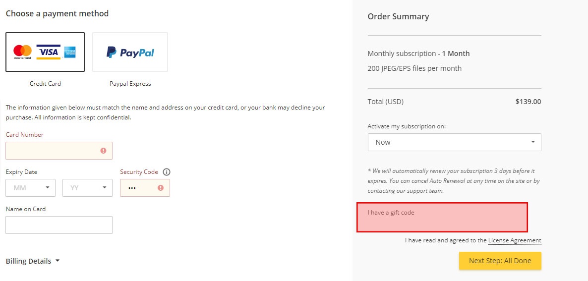 Как да използвате промоционален код в сайта на 123RF?